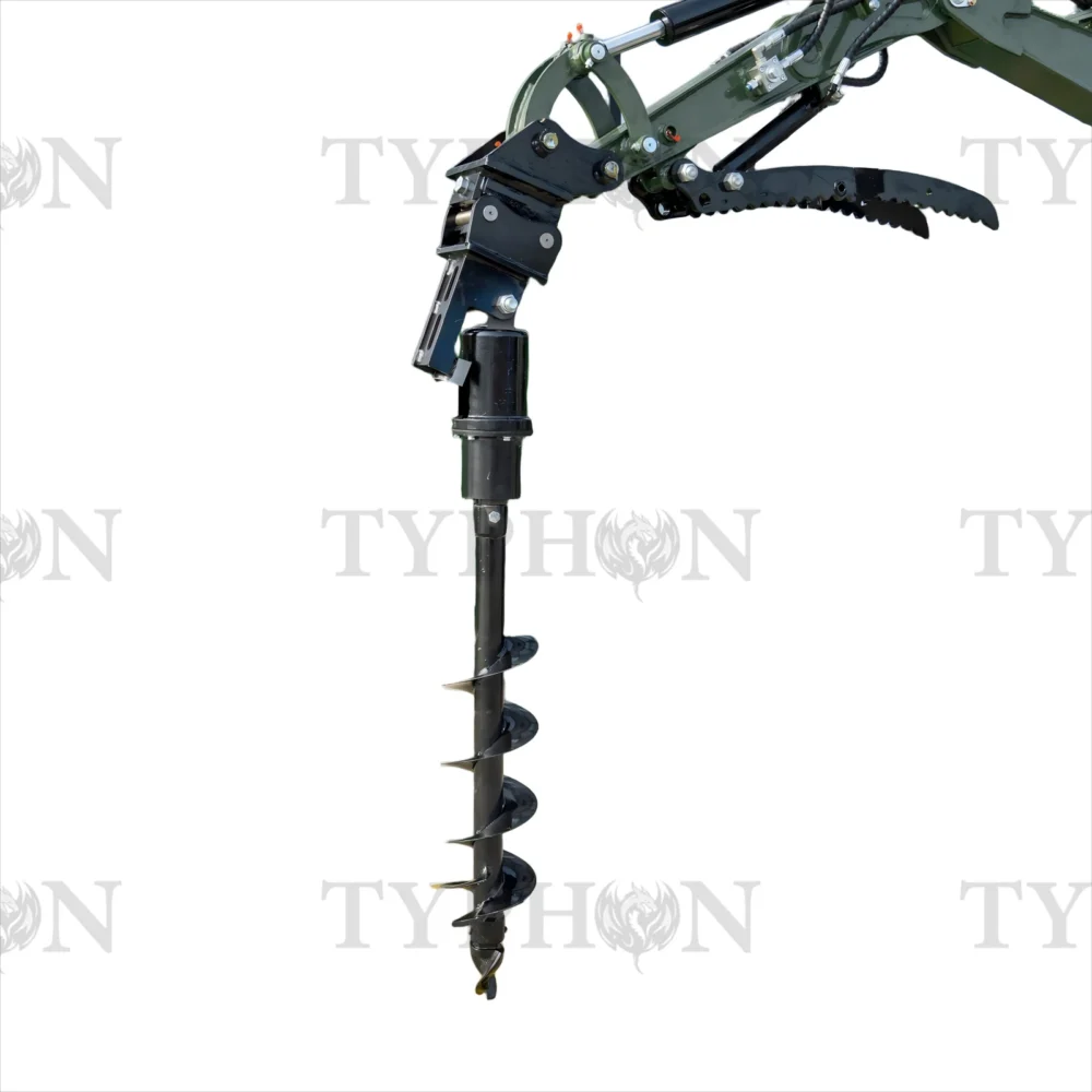 Auger Attachment For 2-3 ton Mini Excavator 7.9in Auger Bit